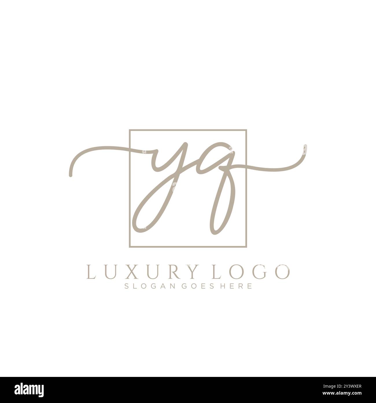 YQ Initial handwriting logo design Stock Vector Image & Art - Alamy
