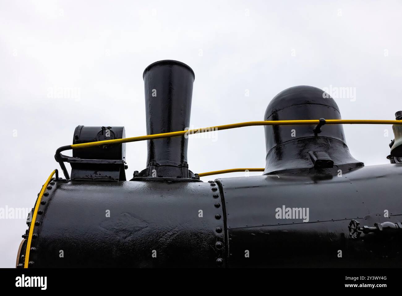 Detail of Shay locomotive "Tollie", a geared engine designed for steep ...
