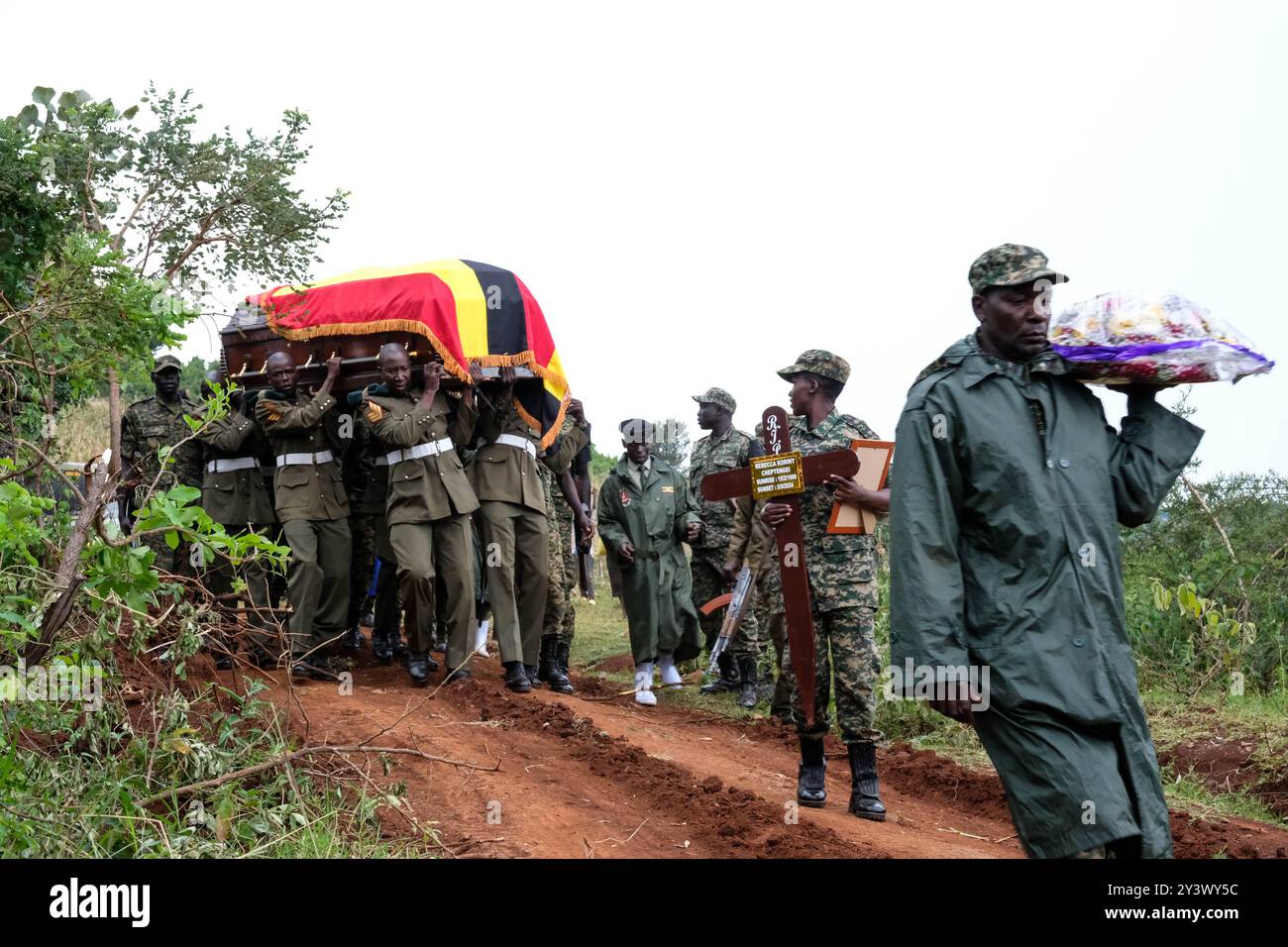 Bukwo, Uganda. 14th Sep, 2024. Members of Uganda People's Defence Force ...