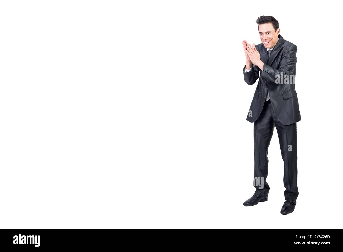 Cunning businessman rubbing hands hi-res stock photography and images ...