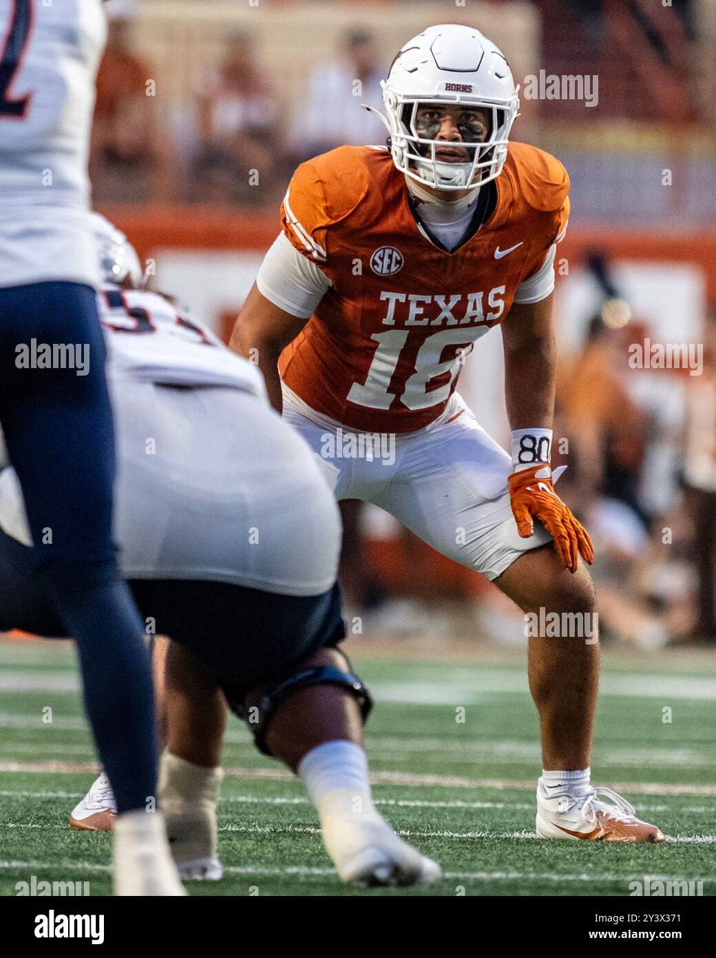 Sept 14, 2024. Michael Taaffe #16 of the Texas Longhorns in action vs ...
