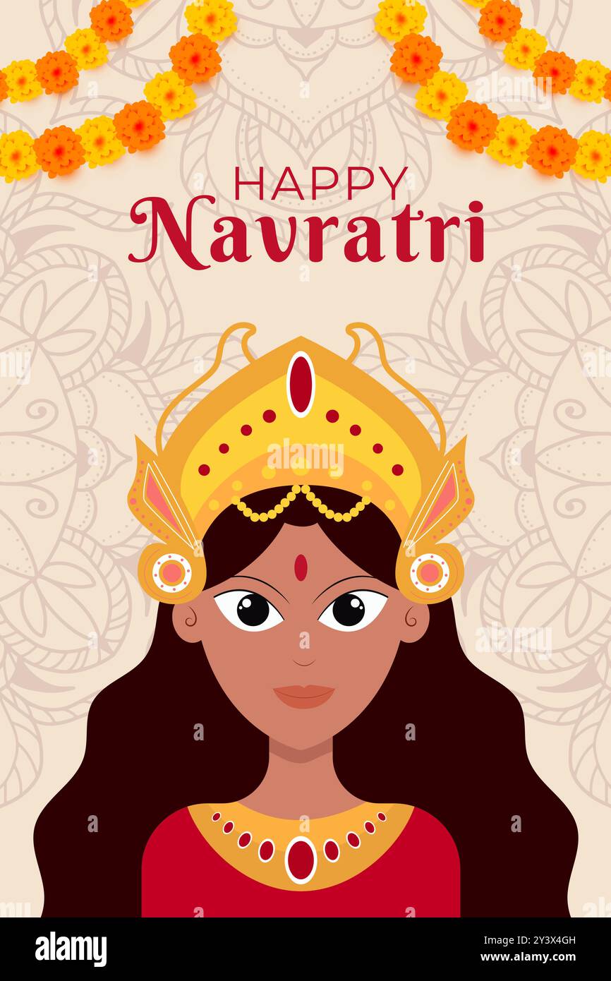 Happy navratri festival hi-res stock photography and images - Alamy