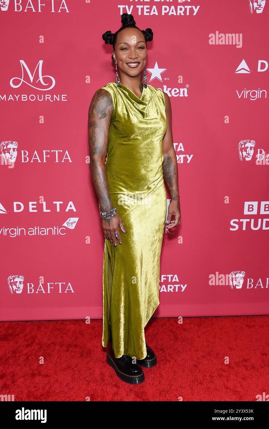 Beverly Hills, USA. 14th Sep, 2024. Kali Reis arriving to BAFTA TV Tea ...