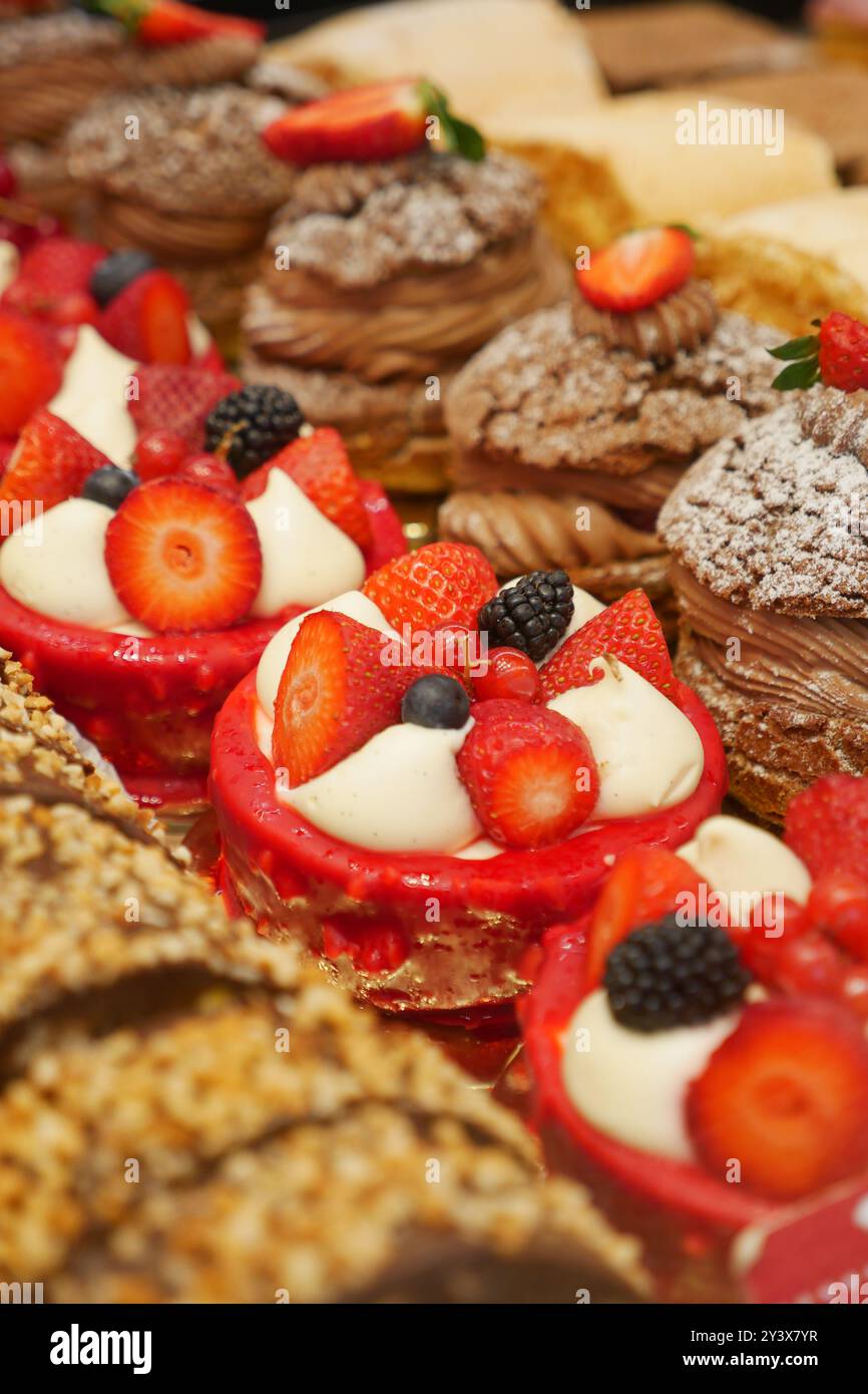 Enjoy delicious assorted pastries and berry tarts, ideal for any ...