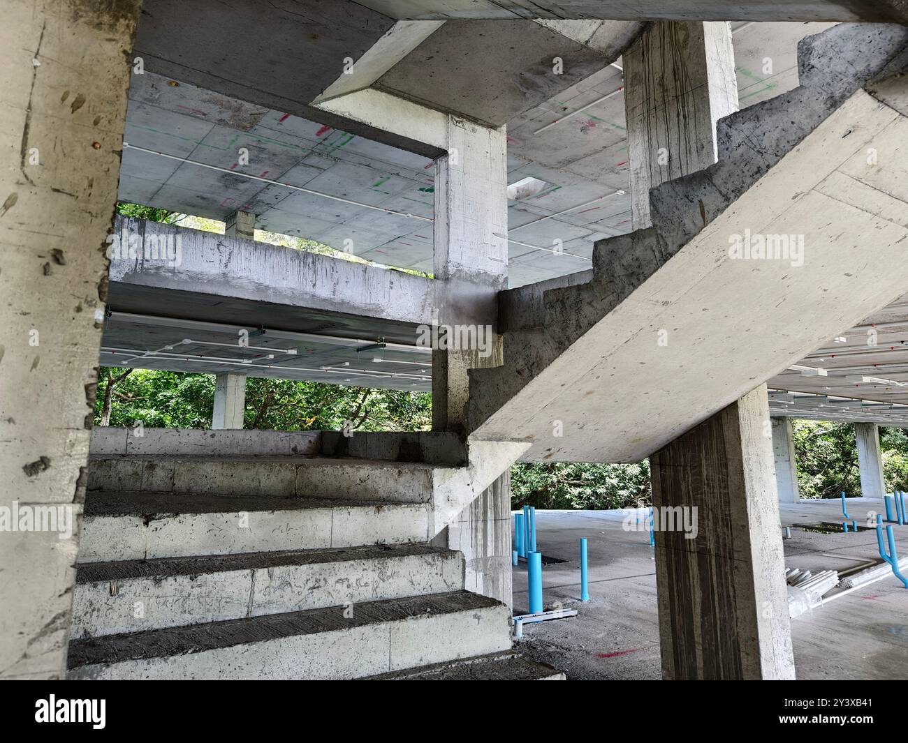 A well constructed set of stairs with concrete elements Stock Photo - Alamy