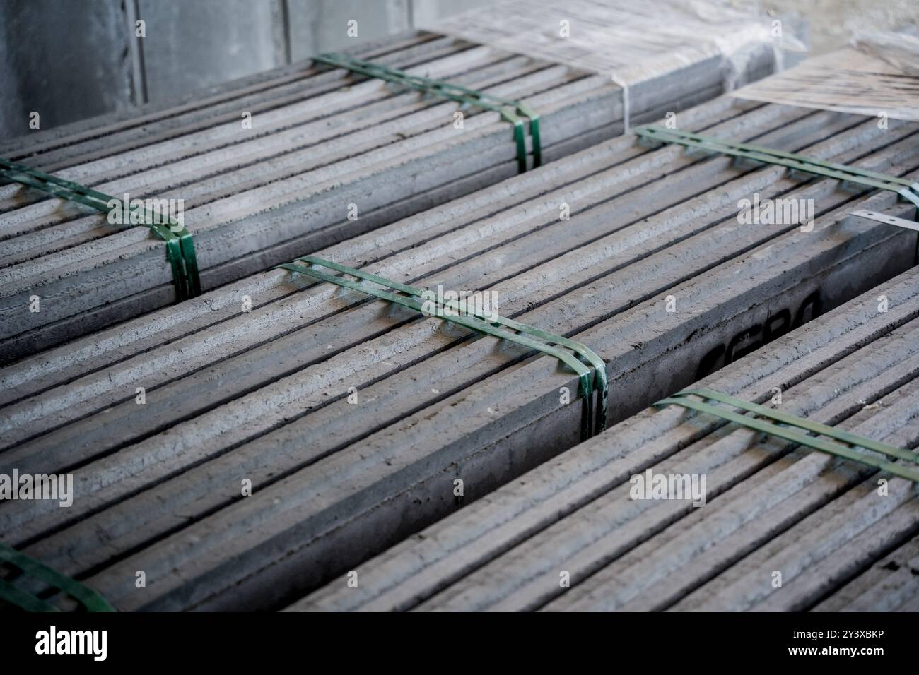 A large stack of concrete slabs on a construction site Stock Photo - Alamy