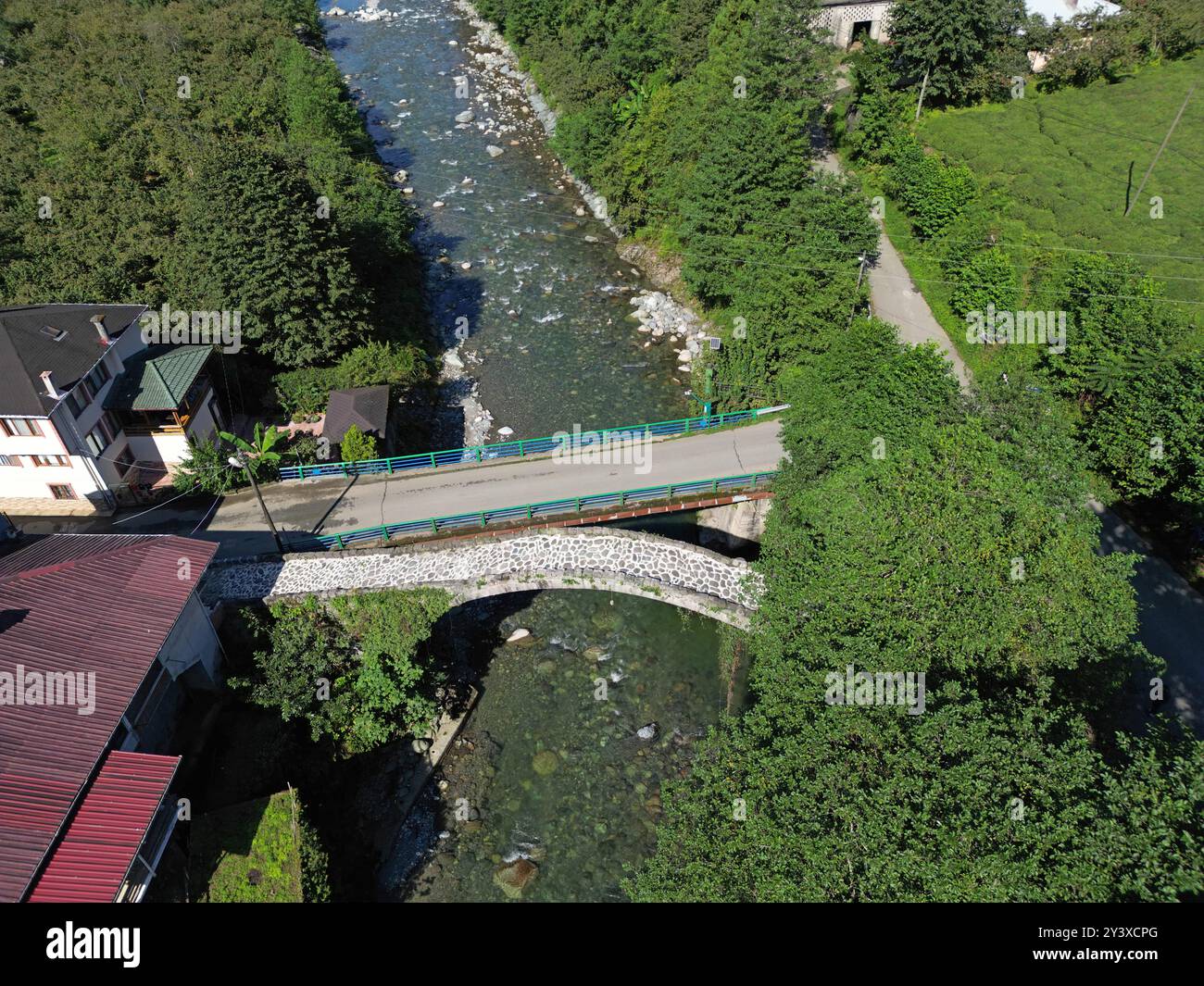 The Historical Caglayan Bridge in Findikli, Rize, Turkey was built ...