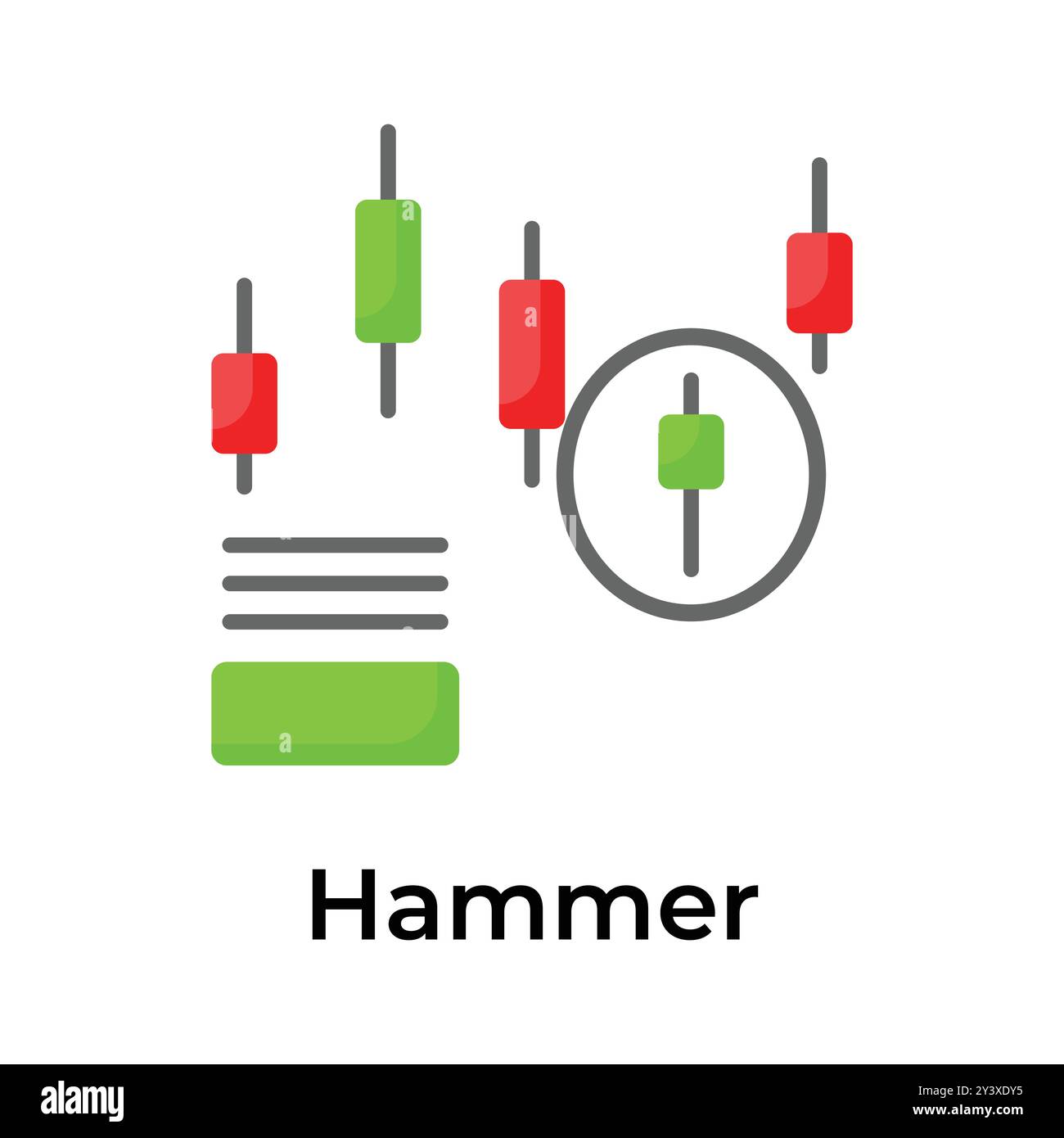 Well designed trading and stock market related icon, hammer vector ...