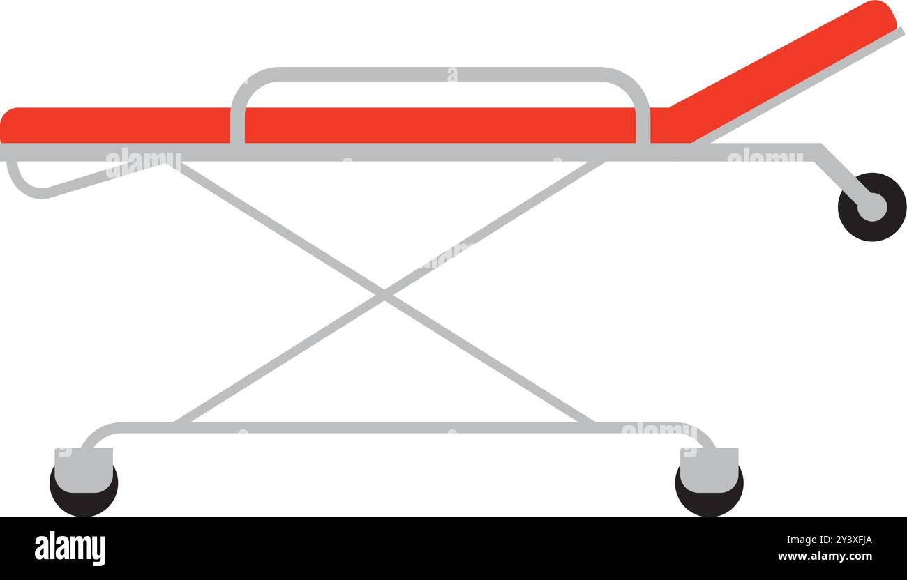 Stretcher bed icon. Vector patient hospital medical stretcher Stock ...