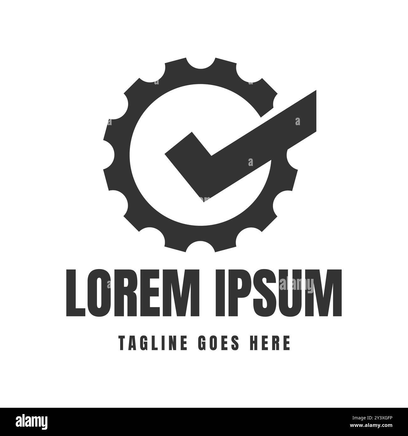 Cog Drive or Tyre with Check Fix Good Symbol Icon Logo Design Vector ...