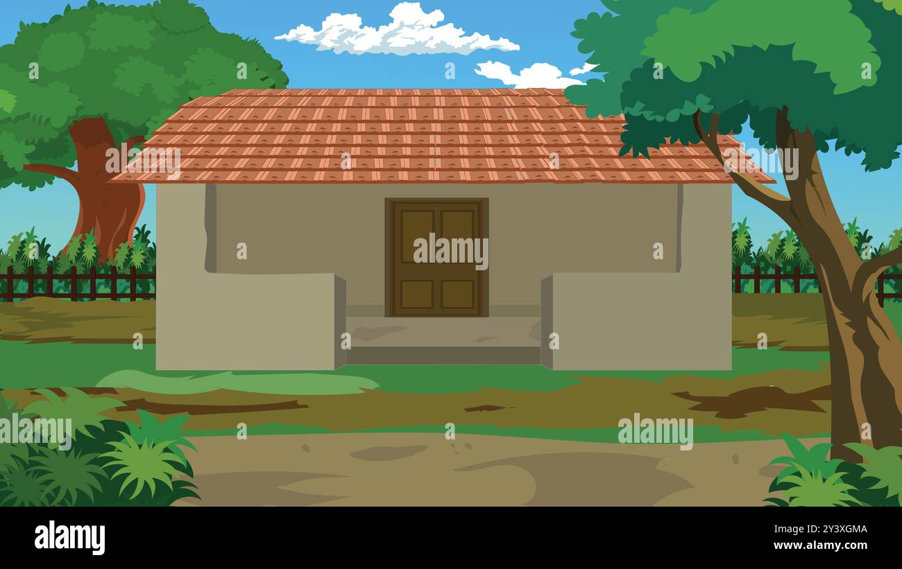 Old village cartoon hi-res stock photography and images - Alamy