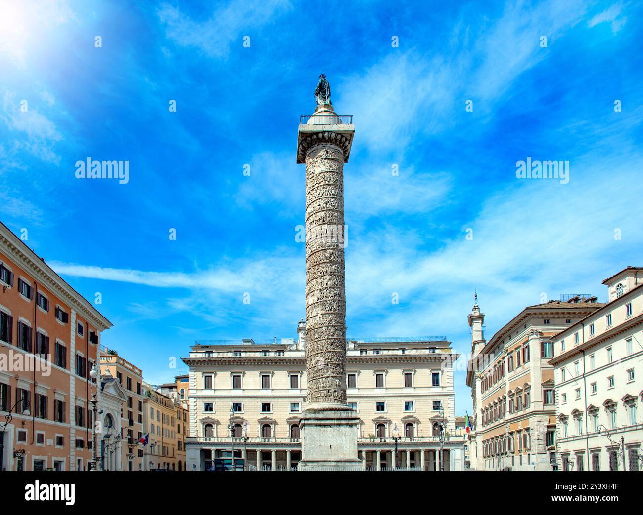 Column of Marcus Aurelius in Rome, Italy - Roman victory column in ...