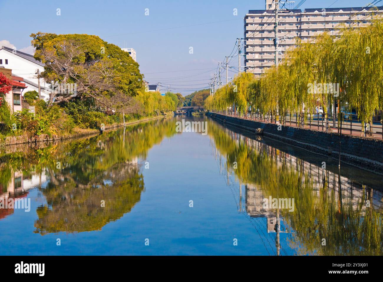 Yanagawa River Boat Tour in Fukuoka city,Kyushu, Japan Stock Photo - Alamy