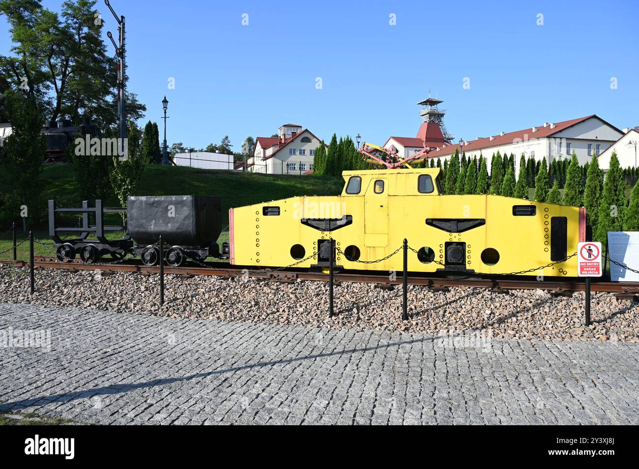 A Diesel engined loco used on a narrow gauge railway underground in a ...