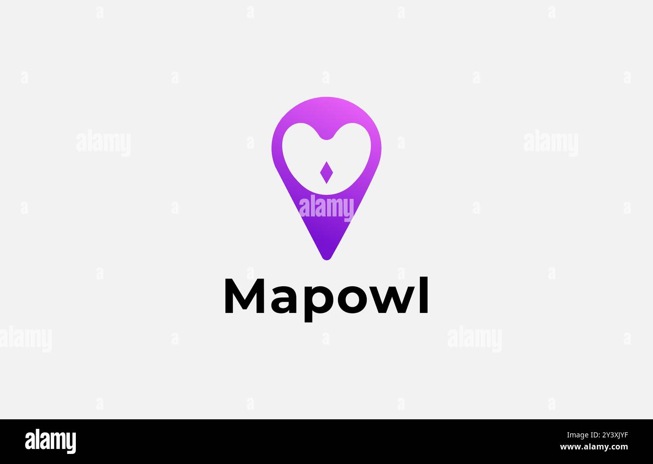 Logo Owl heal and pin location maps. Simple, Minimalist and Modern ...