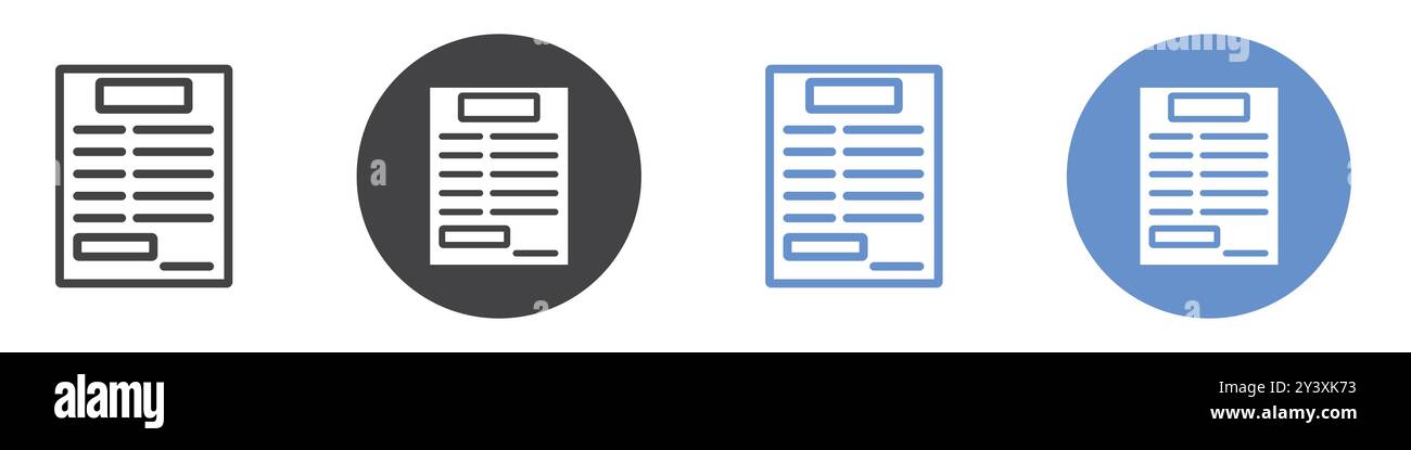 Form icon Vector symbol or sign set collection in black and white ...