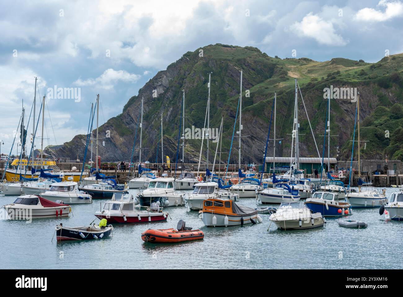 Sailing Boats, Ilfracombe Harbour, Ilfracombe, North Devon, UK Stock ...