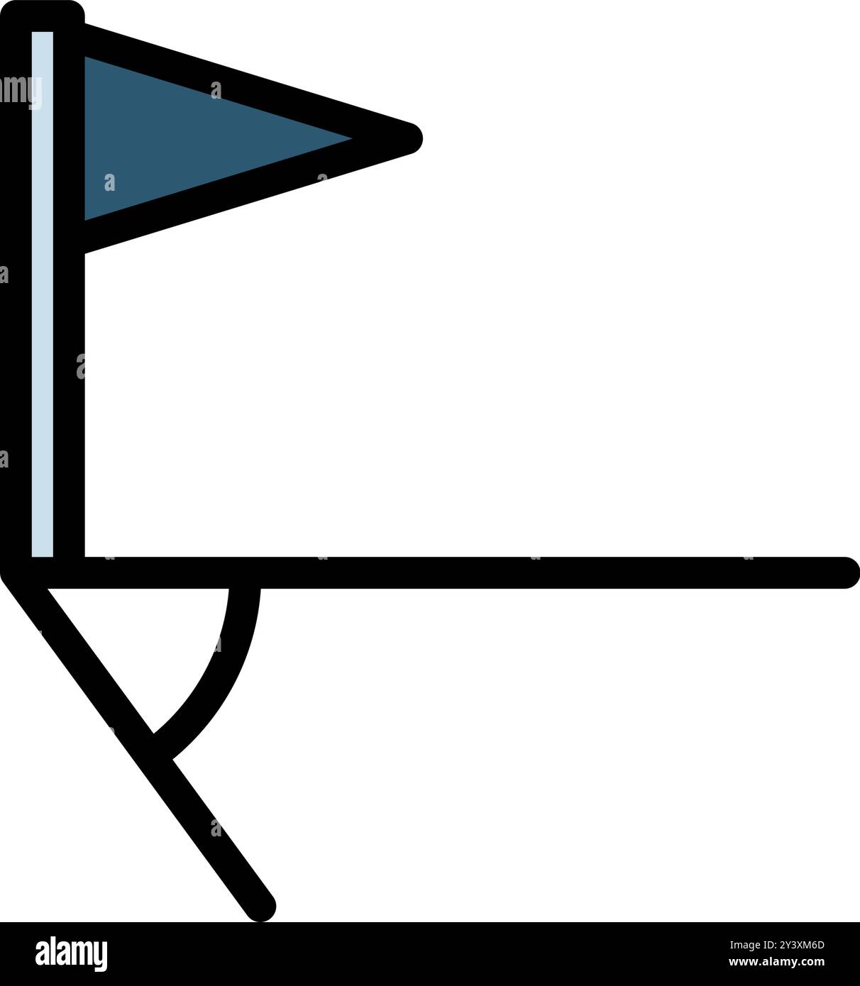 icon Flat corner flag in soccer field .Football, sport, strategy ...