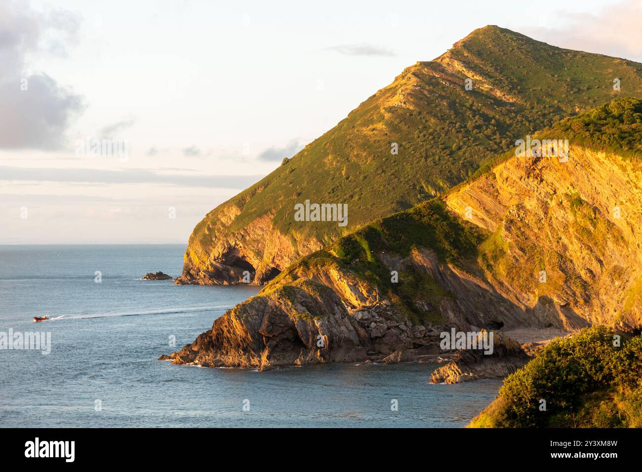 Combe Martin Bay and Hangman Hills, North Devon, UK Stock Photo - Alamy