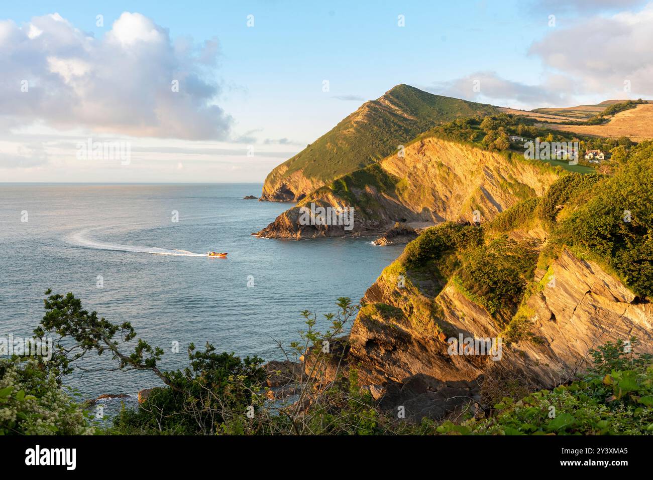 Combe Martin Bay and Hangman Hills, North Devon, UK Stock Photo - Alamy