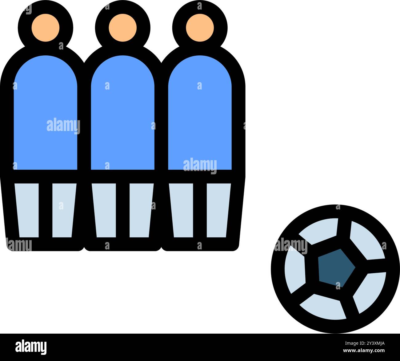 icon Flat free kick in soccer game.Football, sport, strategy. Editable ...