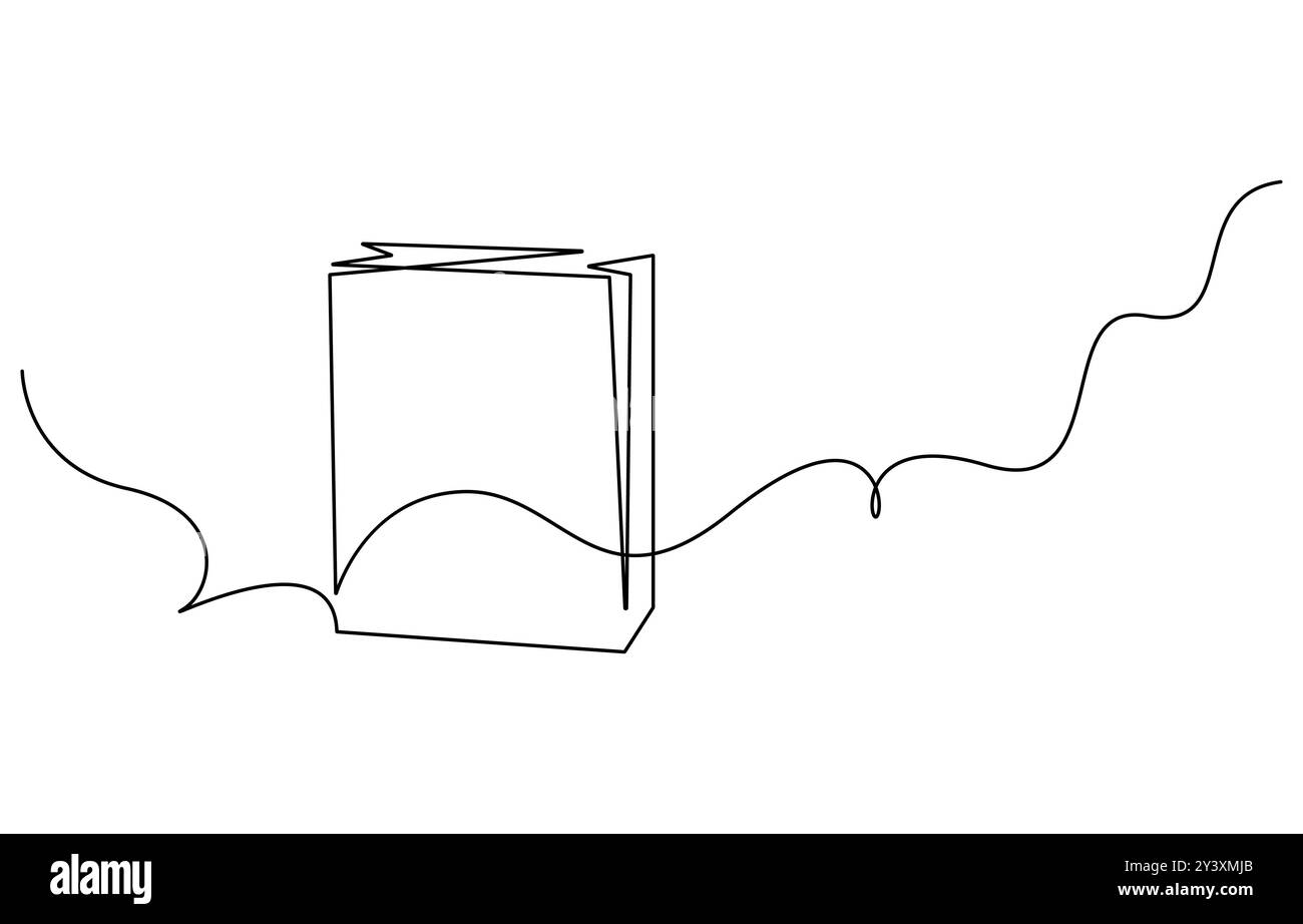 Continuous one line drawing of shopping bag. Simple one line art paper ...