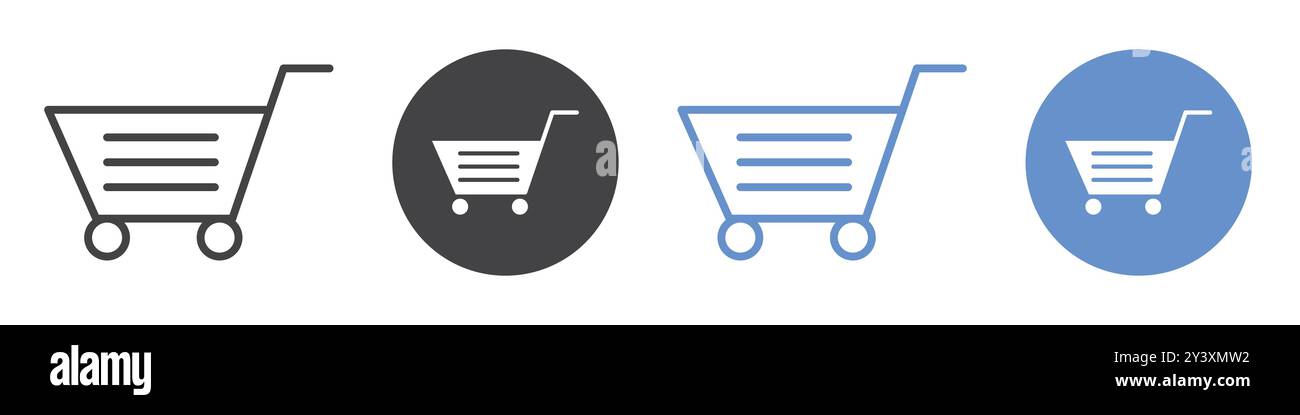 Shopping icon Vector symbol or sign set collection in black and white ...