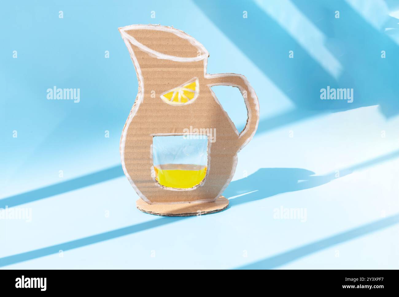 easy summer craft from recycled paper, lemonade pitcher in sunlight ...