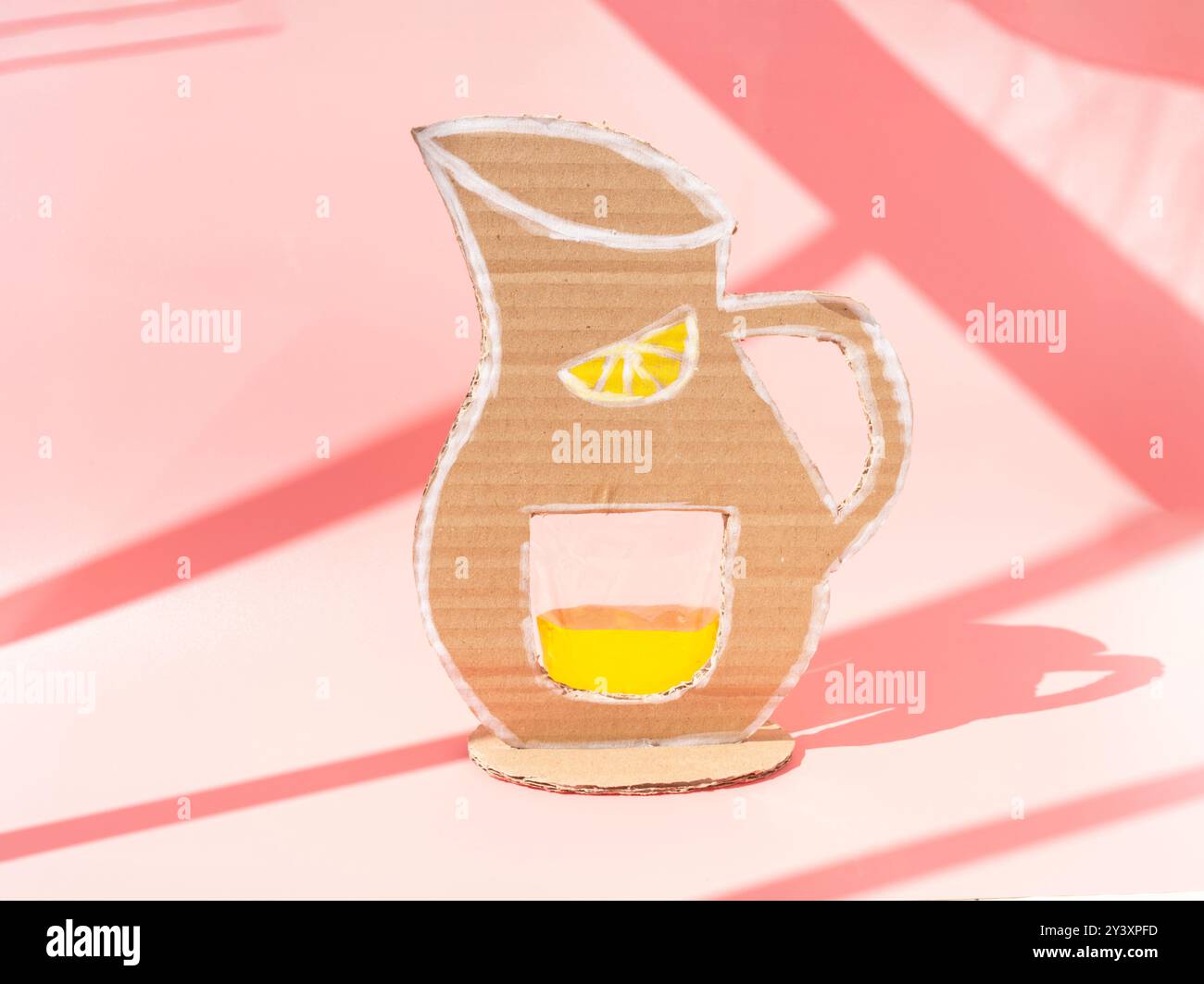 easy summer craft from recycled paper, lemonade pitcher in sunlight ...