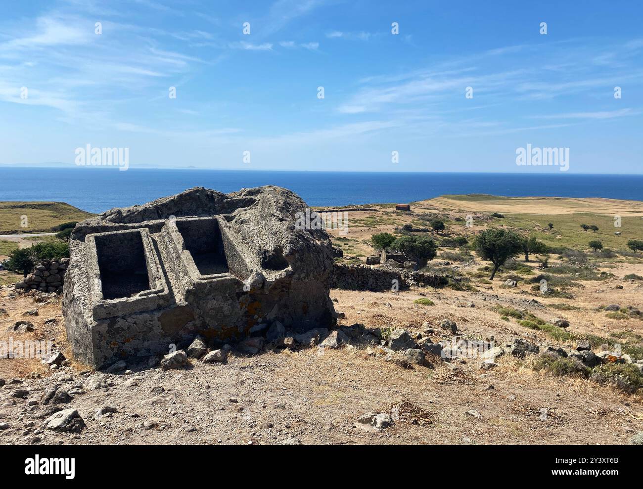 Gokceada district of Canakkale, the Rock Tomb is located in the ...