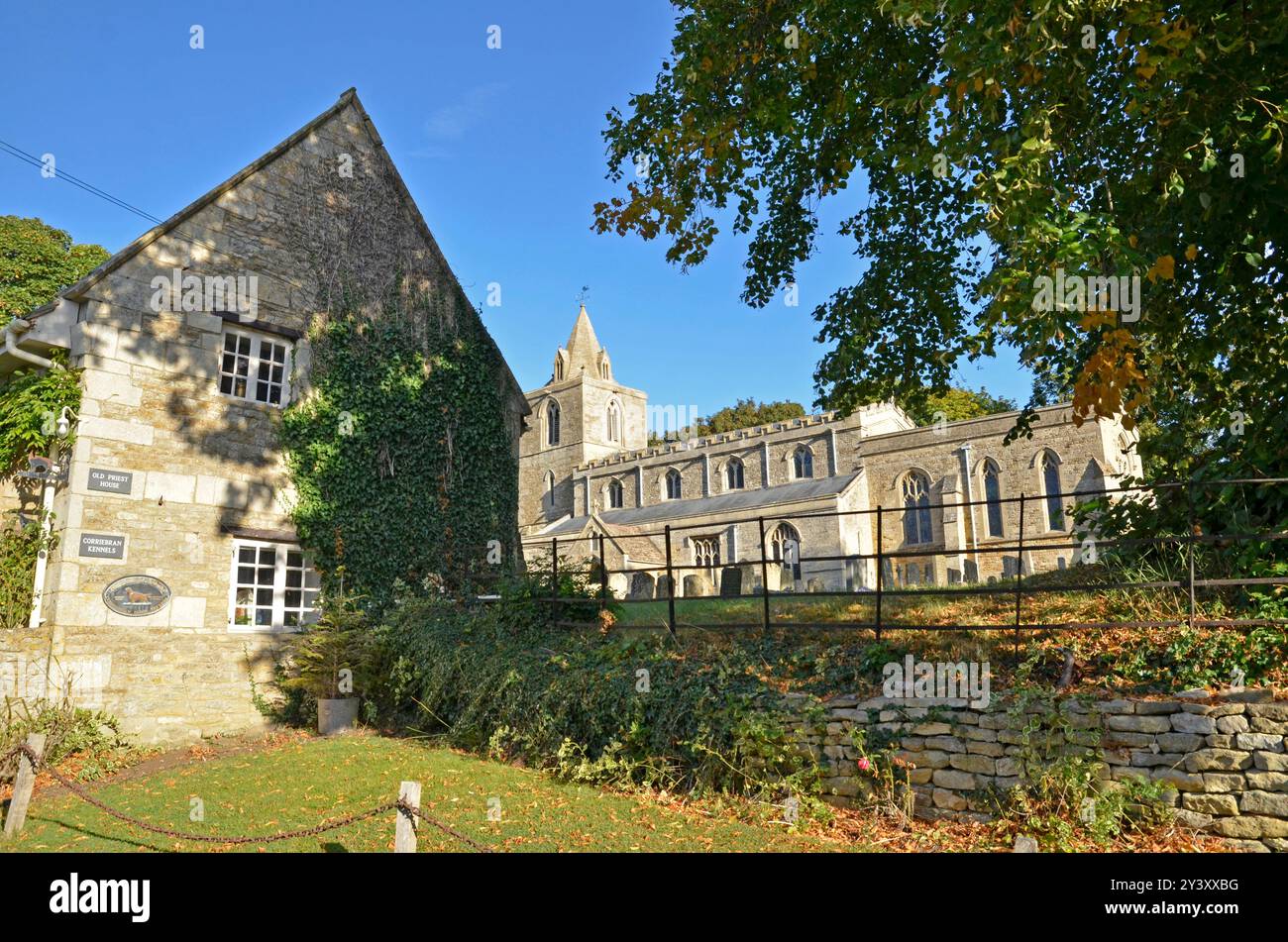 St Andrews Church in the village of Hambleton on a peninsula on Rutland ...