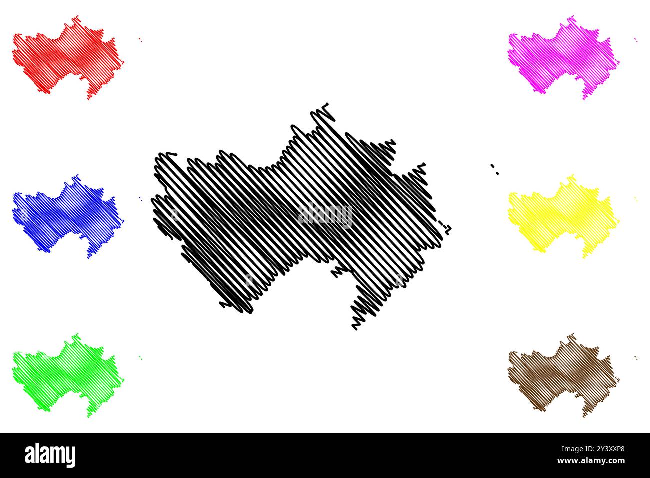 Isaac Region (Commonwealth of Australia, Queensland state) map vector ...