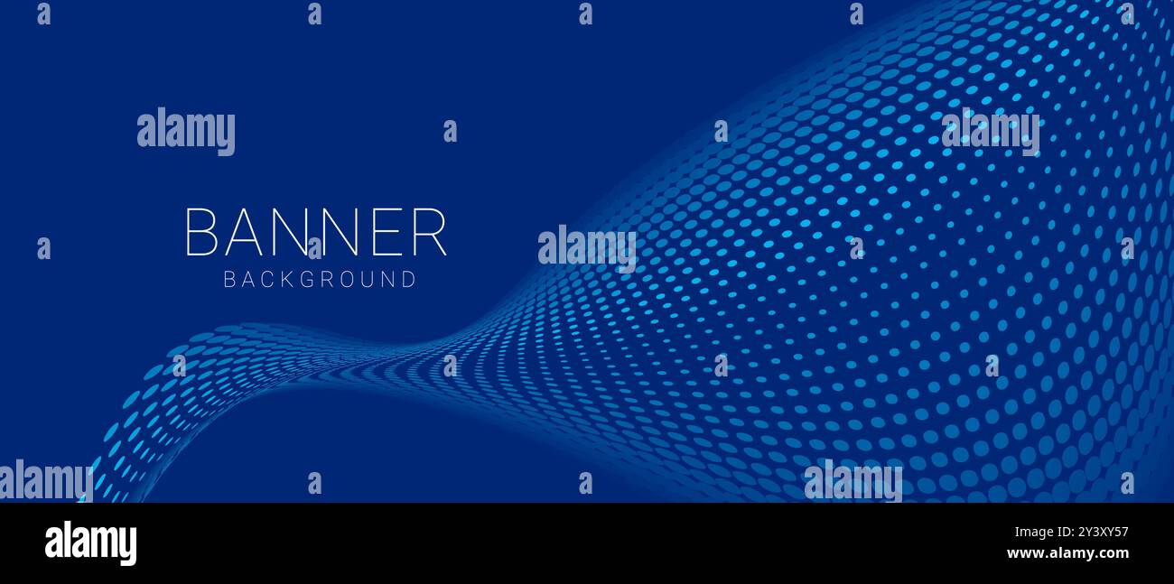 Nice Blue Abstract Wave Banner Background Stock Vector Image & Art - Alamy