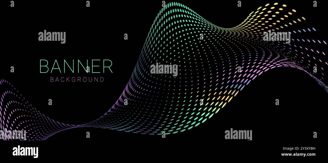 Dynamic multicolor flowing wave design Stock Vector Images - Alamy