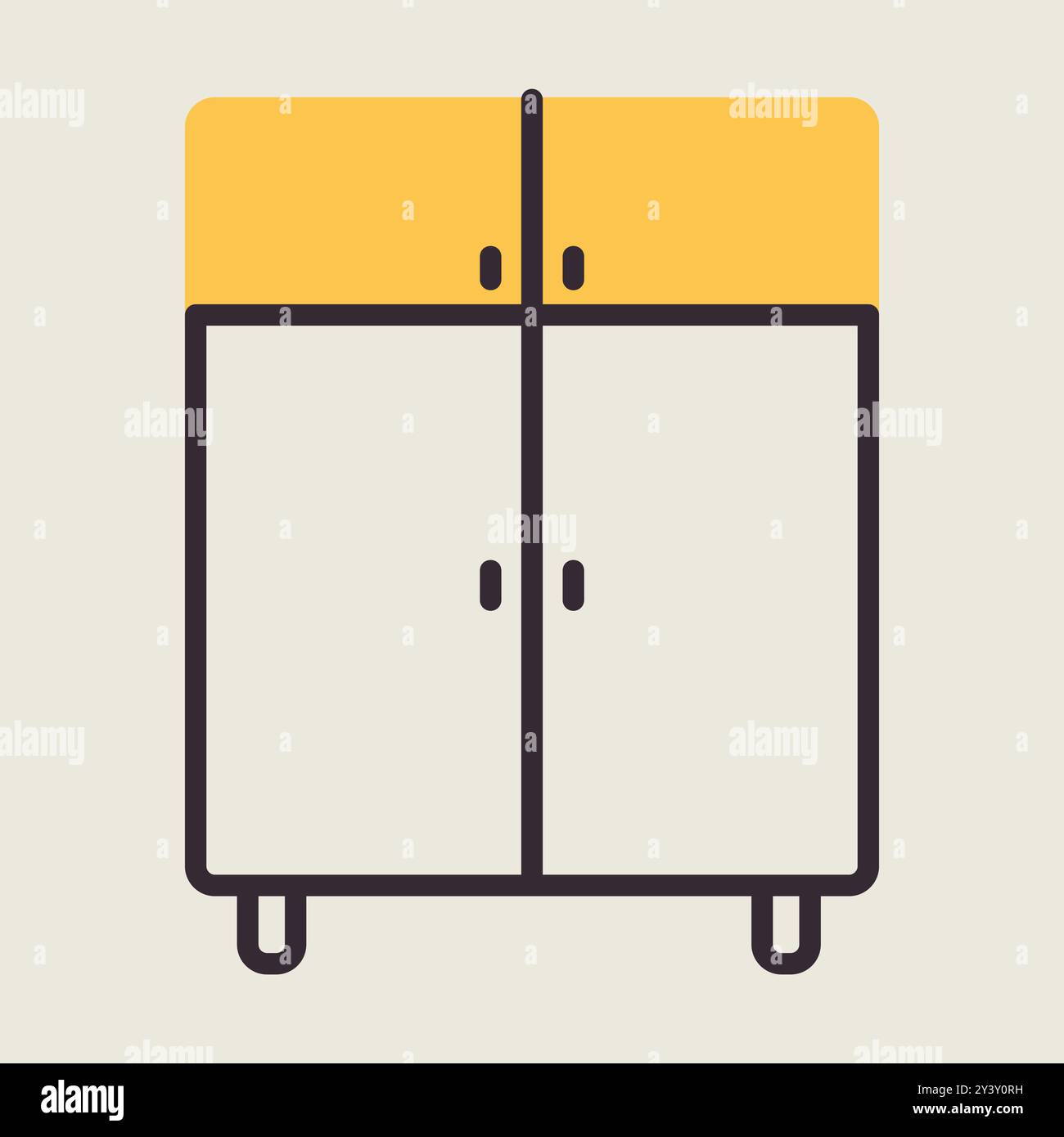Cupboard vector icon. Graph symbol for furniture, web site and apps ...