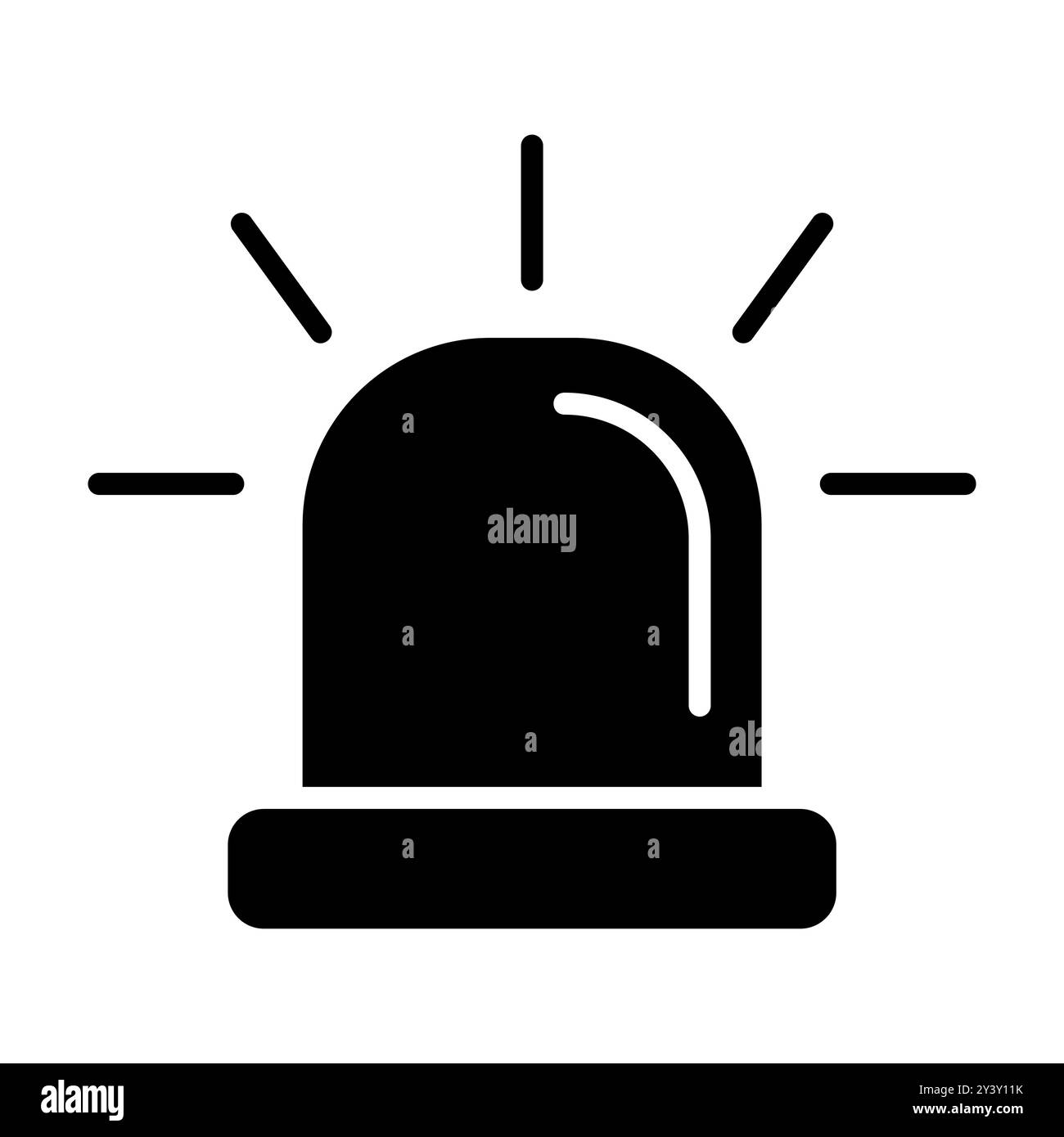 Siren vector icon. Alarm sign. Ambulance symbol. Special flashers of ...