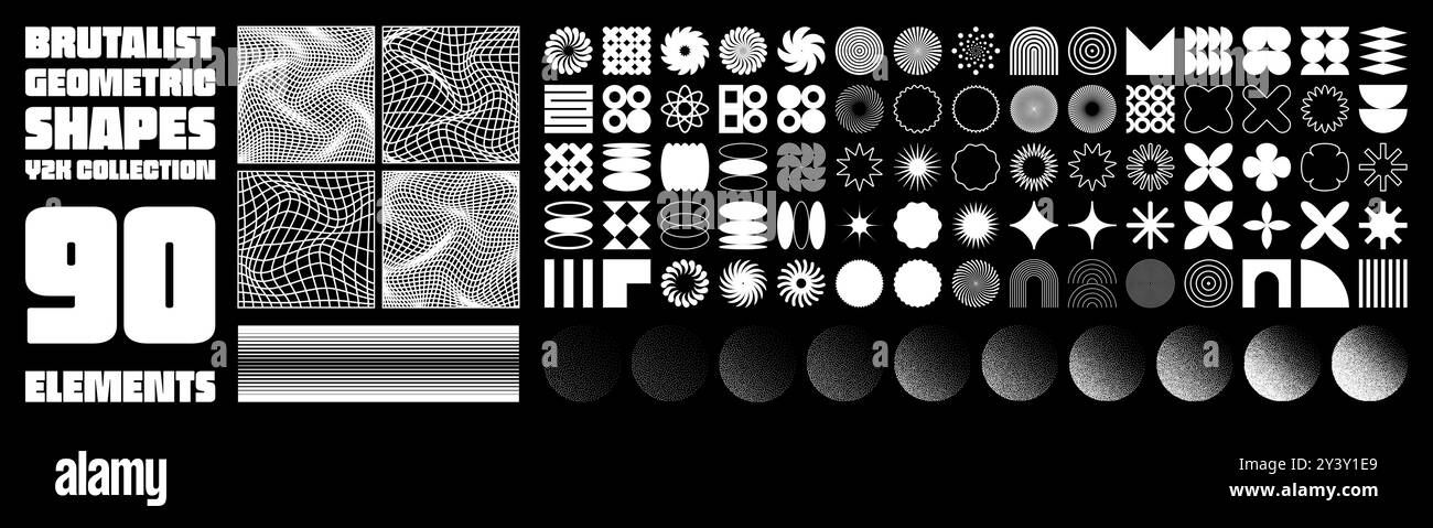 Brutalist geometric shapes, modern symbols. Groovy checkered pattern ...