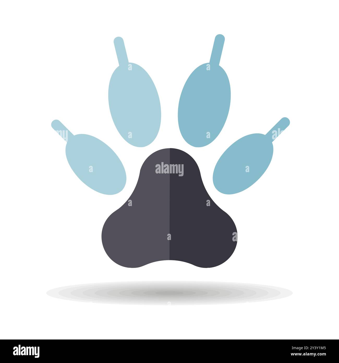 Predatory paw vector icon. Pet animal sign. Graph symbol for pet and ...