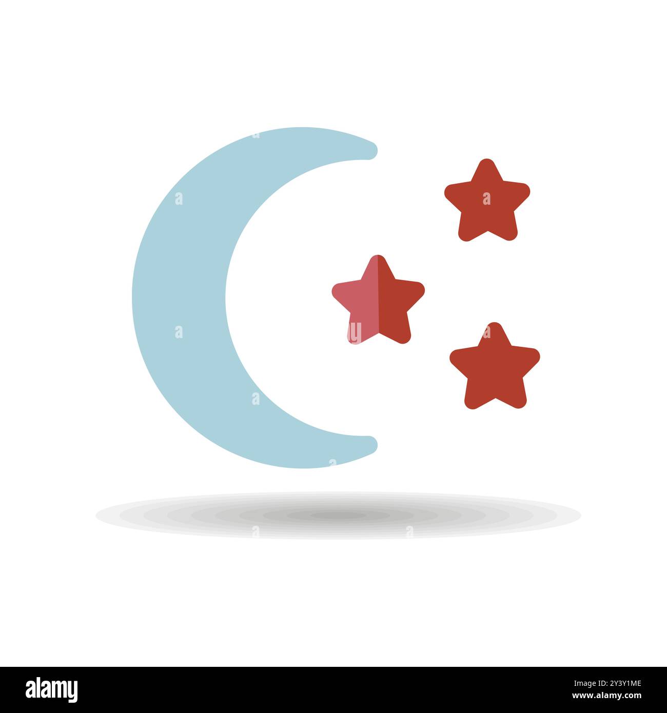 Moon and star vector isolated icon. Camping and Hiking sign. Graph ...