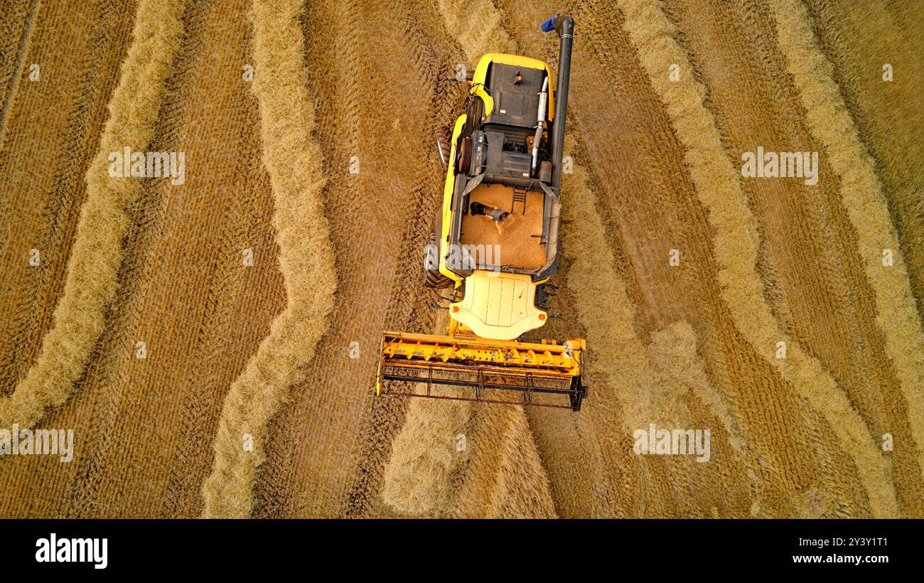 Combine Harvester Gardenstown Aberdeenshire Scotland harvester late ...