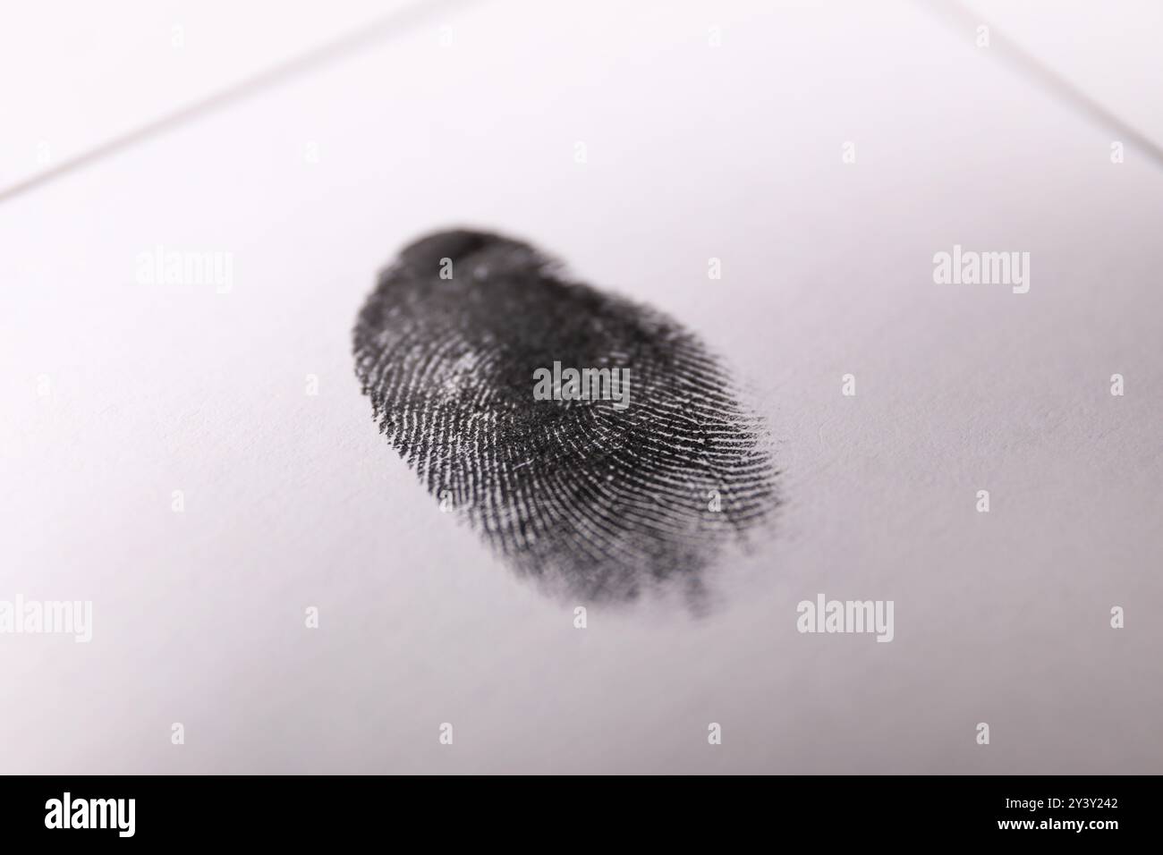 Human fingerprint on paper, closeup. Criminal conviction Stock Photo ...