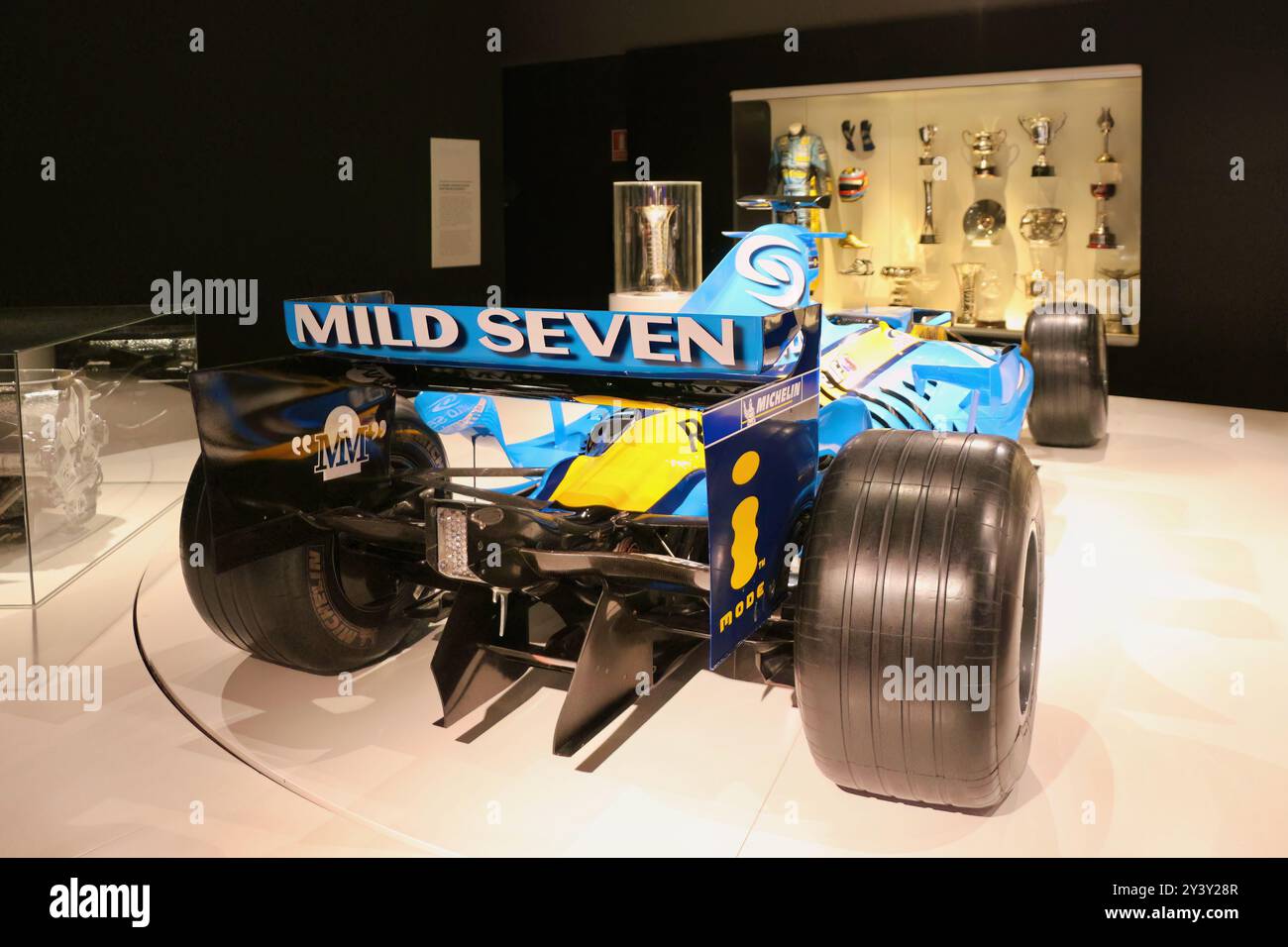 World Championship winners cup and winning Renault R25 Formula 1 car of ...
