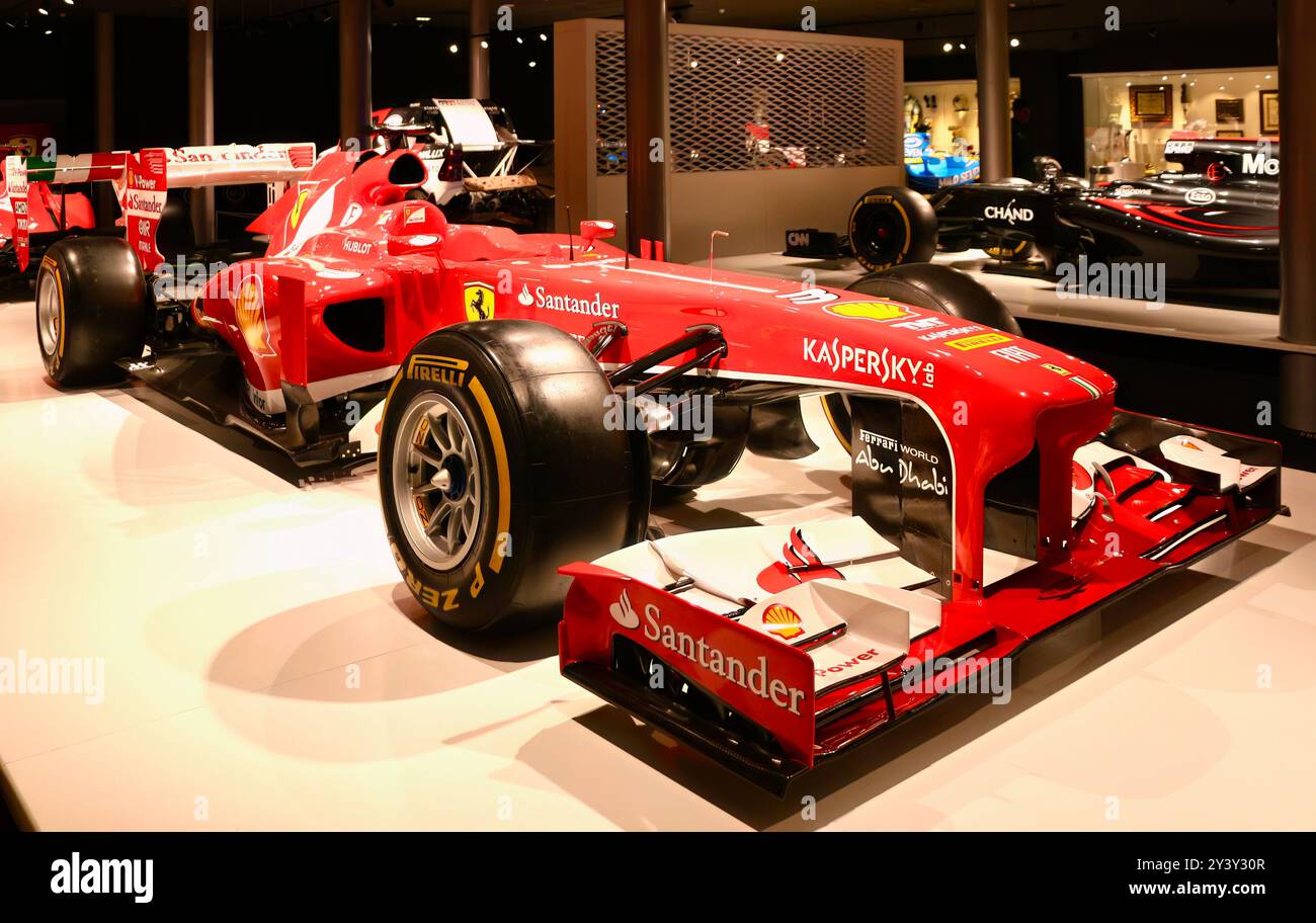 Fernando Alonso's 2012 Ferrari F2012 Formula 1 car on display at the ...