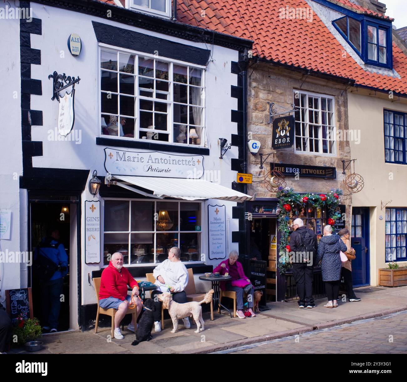 Teashop and jet jewellery shop in Church Street, Whitby Stock Photo - Alamy