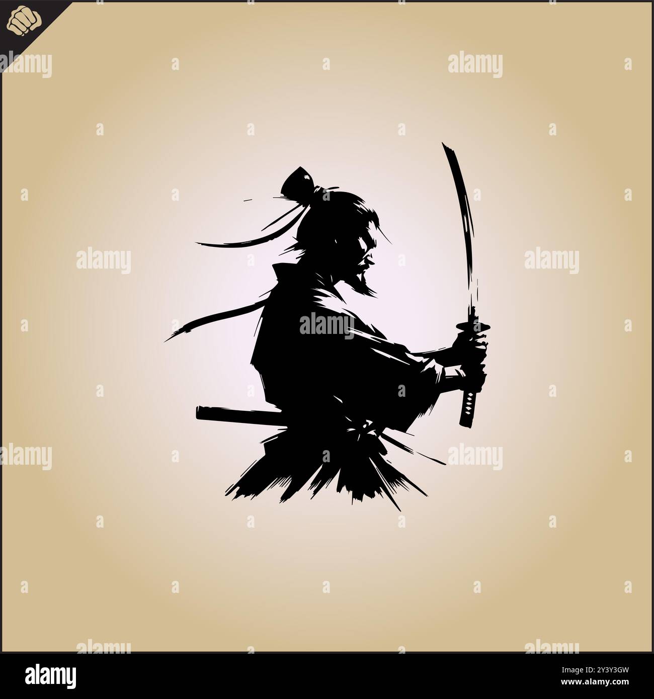 Samurai. Japan warrior with katana sward Stock Vector Image & Art - Alamy