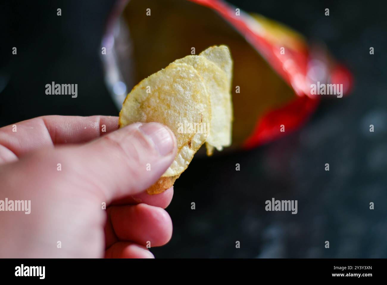 Tesco ready salted crisps Stock Photo - Alamy