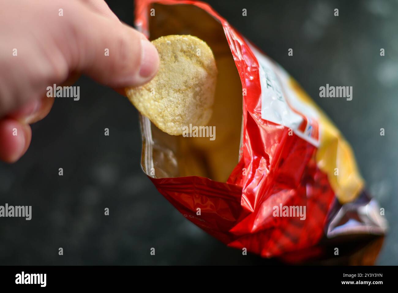Tesco ready salted crisps Stock Photo - Alamy