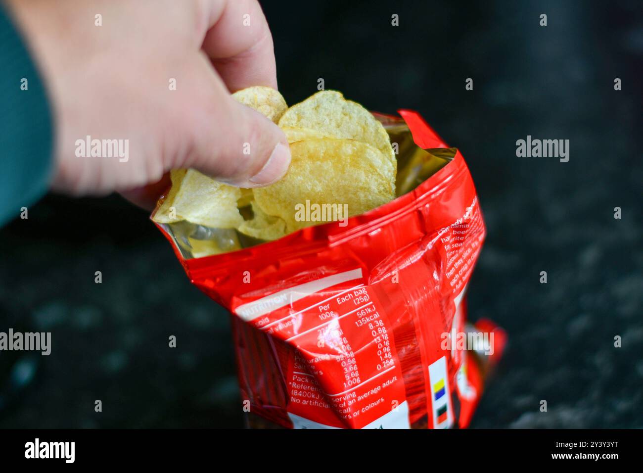 Tesco ready salted crisps Stock Photo - Alamy