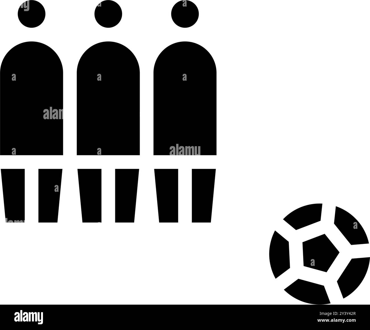 icon Glyph free kick in soccer game.Football, sport, strategy. Editable ...