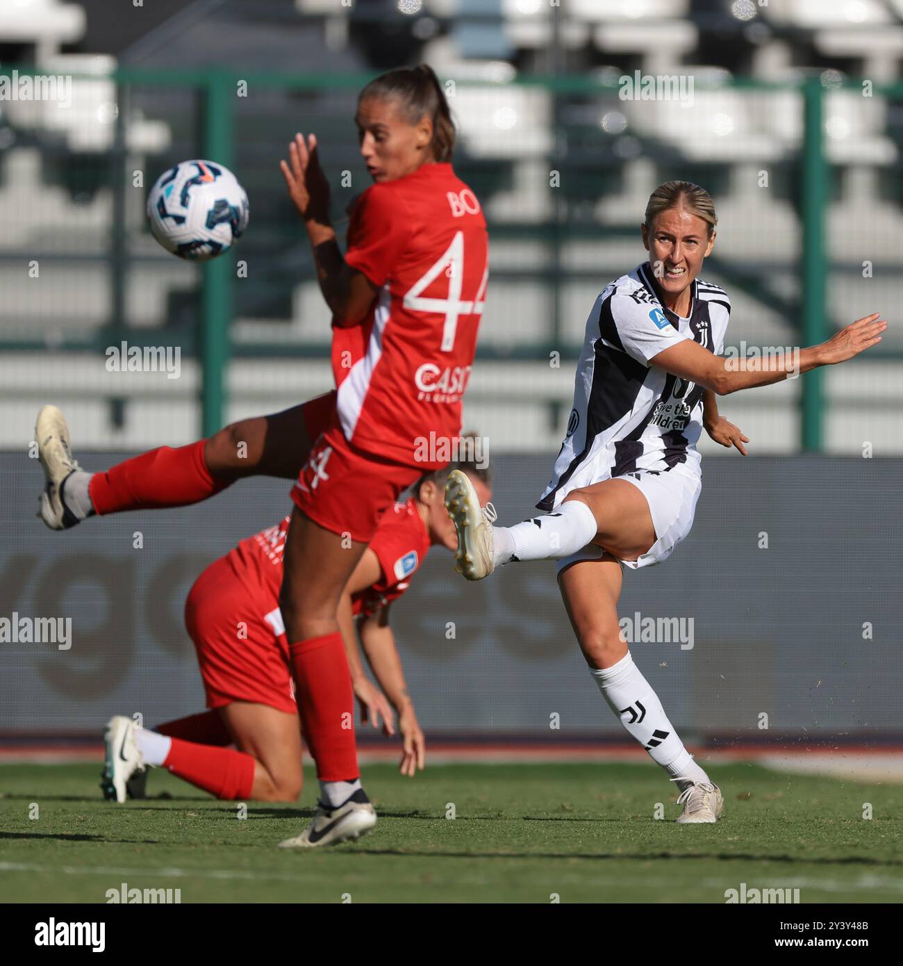 Biella, Italy. 14th Sep, 2024. Emma Kullberg of Juventus shoots ...